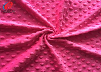 China Embossed 100% Polyester Minky Dot Plush Fabric 58/60