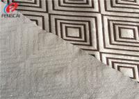 China Diamond Check Printed Warp Knitting Polyester Velvet Fabric 165cm Width 180-300gsm for Furniture for sale