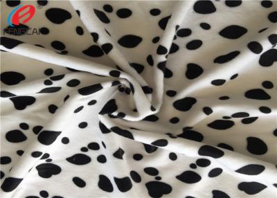 China Animal Printed Warp Knitting Polyester Velvet Fabric 220 GSM 1.75m Width for sale