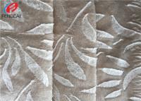 China Flower Embossed Crushed Velour Fabric 220 GSM 185cm Width for Sofa Upholstery and Home Textile for sale