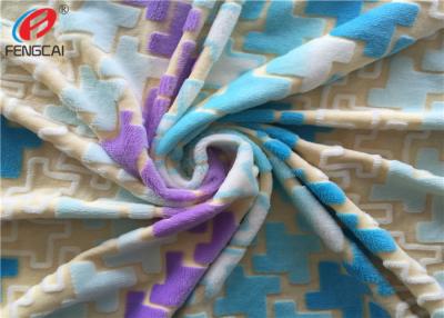 China Embossed Print 100% Polyester Minky Plush Fabric 240gsm 1.8m Wide Super Soft Velboa for sale