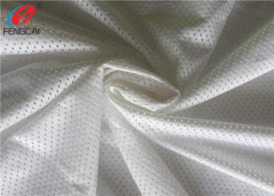 China White Breathable Polyester Sports Mesh Fabric 120GSM 150CM for Track Suit for sale