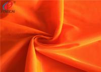 China 100% Polyester Fluorescent Fabric Warp Knitting EN20471 Anti Pilling 160cm 100gsm for sale