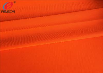 China 100% Polyester Fluorescent Fabric Warp Knitting EN20471 Anti Pilling 160cm 100gsm for sale