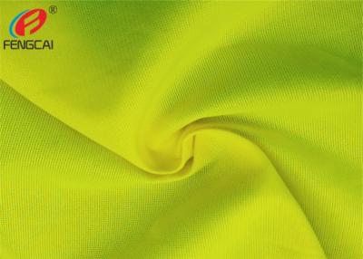 China EN471 Certified Fluorescent Polyester Fabric 90gsm 160cm Width for Safety Workwear and Industrial Clothing for sale