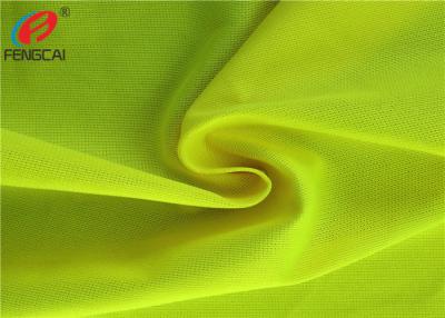 China High Visibility Fluorescent Waterproof Fireproof Fabric 160cm Width 110gsm 100% Polyester for sale
