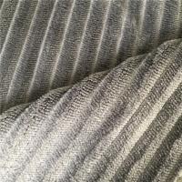 China 95% Polyester 5% Spandex AB Yarn Super Soft Stripe Fabric Velvet for sale