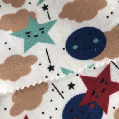 China 200 GSM Custom Patterned Minky Fabric 100% Polyester Plush 165cm Width for sale