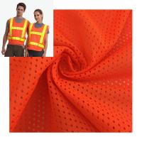China 150D Polyester Fluorescent Orange Fabric 1.25-1.65m Width 60-200gsm for sale