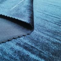 China Polyester Spandex Plush Velvet Fabric 250gsm 152cm Width Royal Blue Stretch Velvet for Garment and Home Textile for sale