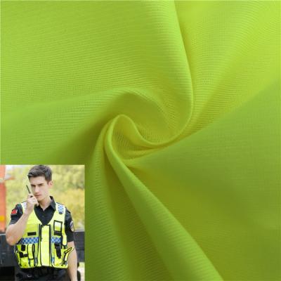 China Yellow 100% Polyester Fluorescent Fabric 60 Inch Width for Safety Wear for sale