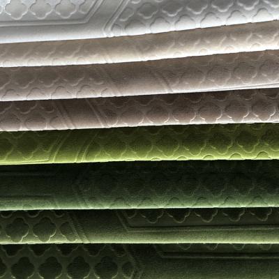 China Embossed Sofa Velvet Upholstery Fabric 100 Polyester for sale