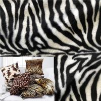 China Printed Zebra 100% Polyester Velvet Fabric for sale