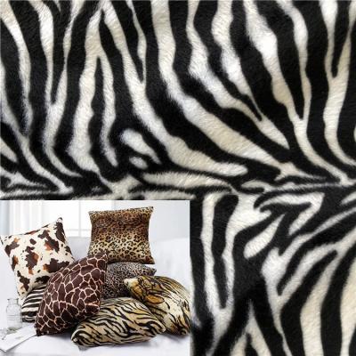 China Printed Zebra 100% Polyester Velvet Fabric for sale