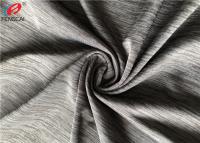 China Melange Grey Coolmax Fabric 95% Polyester 5% Spandex 200GSM 62