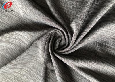 China Melange Grey Coolmax Fabric 95% Polyester 5% Spandex 200GSM 62