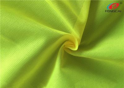 China Bright Yellow 100% Polyester Fluorescent Fabric 80gsm 162cm Width for Safety Vests and Uniforms for sale