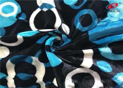 China Printed Stretch Knitted Polyester Spandex Velvet Fabric 60 Inches 210gsm for Ladies Dress for sale