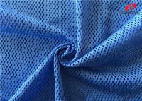 China Blue Dry Fit Polyester Sports Mesh Fabric 150cm Width 70gsm Athletic Lining for Jacket for sale