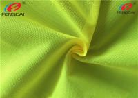 China Bright Yellow 100% Polyester Fluorescent Fabric 80gsm 162cm Width for Safety Vests and Uniforms for sale