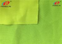 China Bright Yellow 100% Polyester Fluorescent Fabric 80gsm 162cm Width for Safety Vests and Uniforms for sale