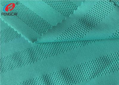 China Polyester Spandex Striped Sports Mesh Fabric 180GSM Power Net 150cm Width for sale