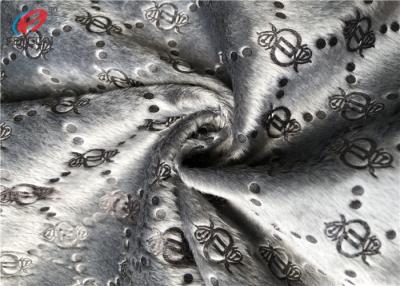 China Glue Printed Plush Velboa 150d Polyester Velvet Upholstery Fabric for sale