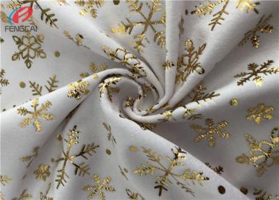 China 1MM Pile High Bronzing Printed Polyester Velvet Fabric Minky Plush 220GSM 58-64 Inch for sale
