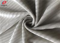 China Shiny Stripe 95% Polyester 5% Spandex Velvet Fabric Brushed Fleece 150cm 200GSM for sale