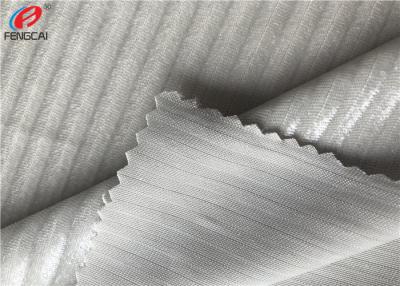 China Shiny Stripe 95% Polyester 5% Spandex Velvet Fabric Brushed Fleece 150cm 200GSM for sale