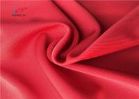 China Swimming Stretch Polyester Spandex Fabric , Red Color Polyester Lycra Fabric for sale