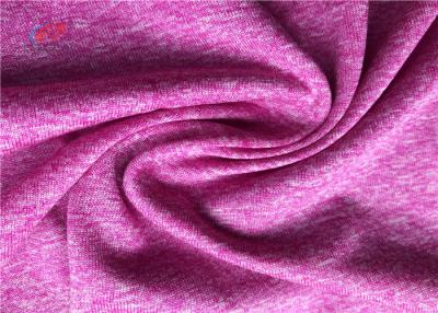 China 4 Way Stretch Polyester Spandex Melange Fabric 195GSM 160cm for Fitness Yoga Wear for sale