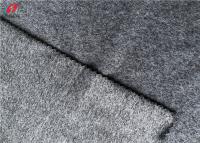 China Garment Cloth Marls Melange Knit Fabric For Polyester Grey Brushed Sweater for sale