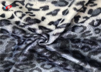 China Waterproof Leopard Print Velvet Fabric 0.5-4.0mm Short Pile 100% Polyester for Home Textile for sale