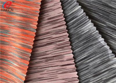 China Yarn Dyed Melange Weft Knitted Jersey Fabric 90 Polyester 10 Spandex 245gsm for sale