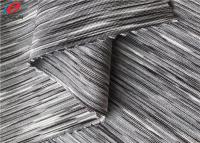 China Yarn Dyed Melange Weft Knitted Jersey Fabric 90 Polyester 10 Spandex 245gsm for sale