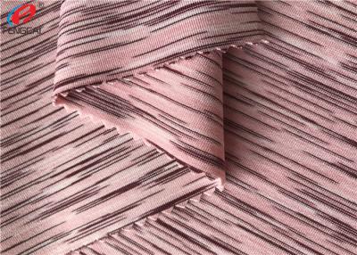 China 4 Way Stretch Yard Dyed Melange Weft Knitted Fabric 250gsm 150cm for T-Shirt for sale