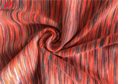 China Melange Weft Knitted Fabric 90% Polyester 10% Spandex 250GSM Yarn Dyed for Sportswear for sale