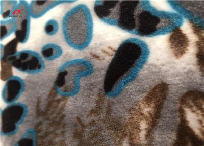 China 250GSM Paper Print Plush Spandex Velvet Fabric 155cm for Baby Blanket Garment for sale