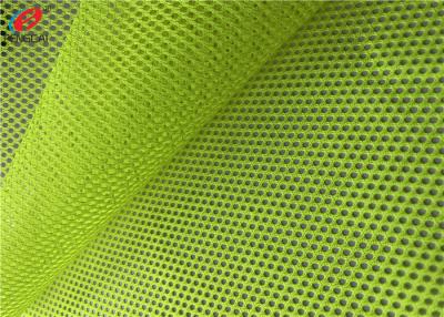China Reflective Polyester Mesh Uniform Fabric 60 GSM Fluorescent Material for Safety Clothing 58-64 Inch Width for sale