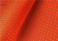 China Flameproof Fluorescent Mesh Material Fabric Orange Polyester Fabric For Safety Vests for sale