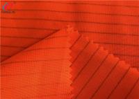 China Neon Color Polyester Conductive Wire Fluorescent Material Fabric For Vest for sale