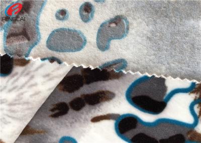 China 95% Polyester 5% Spandex Velvet Fabric Printed 4 Way Stretch 230gsm 155cm for sale