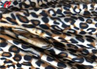 China Stretching Polyester Spandex Velvet Fabric Animal Printed Warp Knitting 240GSM 160CM for sale