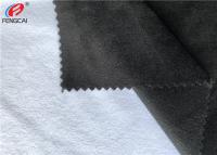 China Solid Black White Minky Plush Fabric 1mm Super Soft Velboa Upholstery Fabric for sale