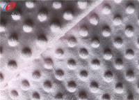 China 100% Polyester Embossed Minky Dot Super Soft Minky Plush Fabric for sale