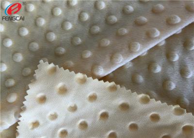 China Soft Minky Plush Fabric 100% Polyester 3D Embossed Dot Material in 140-230cm Widths for Baby Toys and Furniture for sale