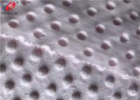 China 100% Polyester Pink Minky Plush Dot Fabric Super Soft Anti Pilling Material for sale