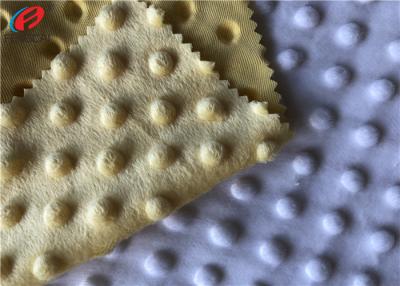 China Embossed Minky Dot Polyester Velboa Fabric For Baby , Customized Color for sale