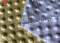 China Embossed Minky Dot Polyester Velboa Fabric For Baby , Customized Color for sale